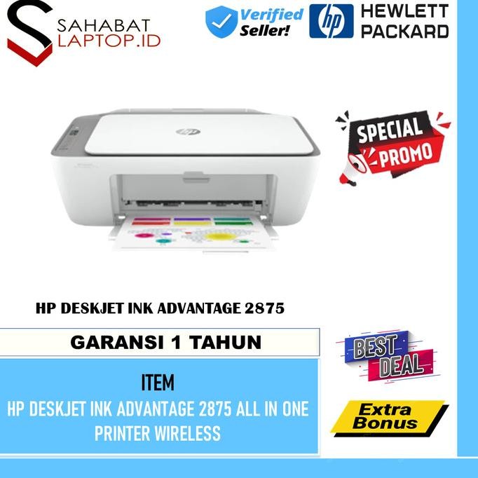 Jual PRINTER HP DESKJET INK ADVANTAGE 2875 ALL IN ONE PRINTER WIRELESS - GARANSI 1 TAHUN 1612T ...