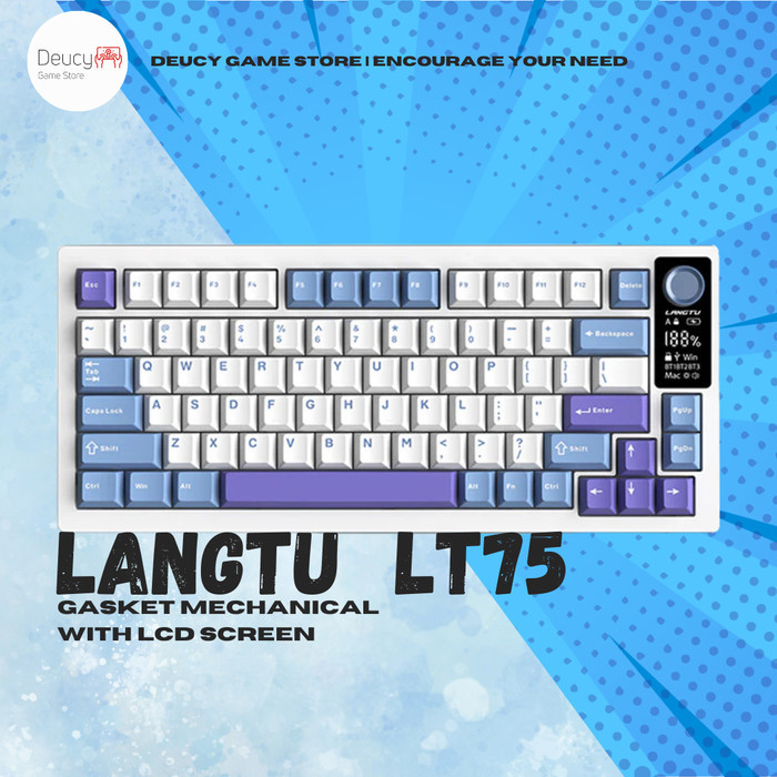Jual LANGTU LT75 Gasket Wireless With LCD Screen Triple Connection ...