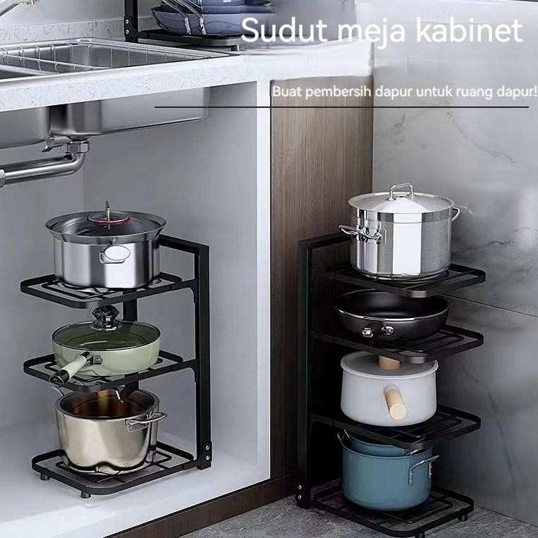 Jual Rak Dapur Stainless Steel Rak Pan Rak Pot Rak Panci Susun ci ...