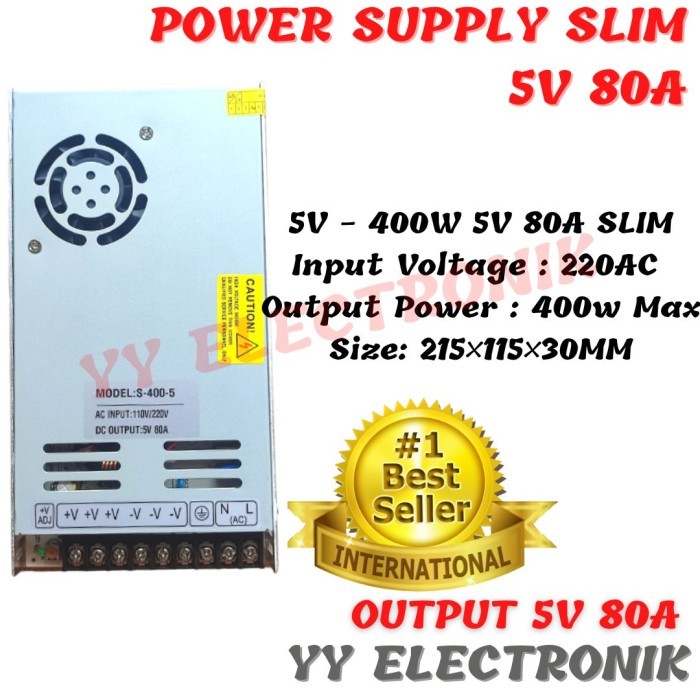Jual Power Supply Running Text Slim Adaptor Travo 5V 20A 40A 60A ...