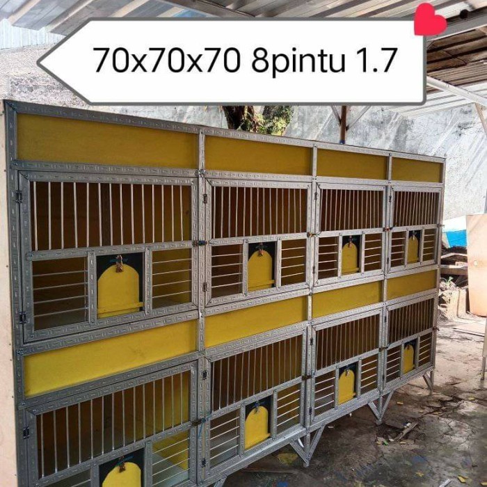 Jual kandang burung merpati dara / kandang macan gupon bupon 8 pintu ...