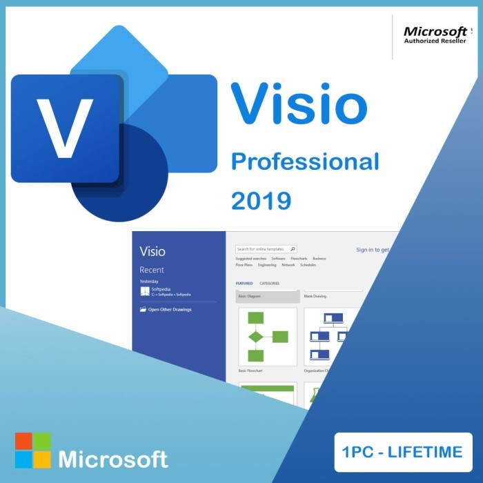 Jual Microsoft VISIO Professional 2019 Digital Key Download Original ...