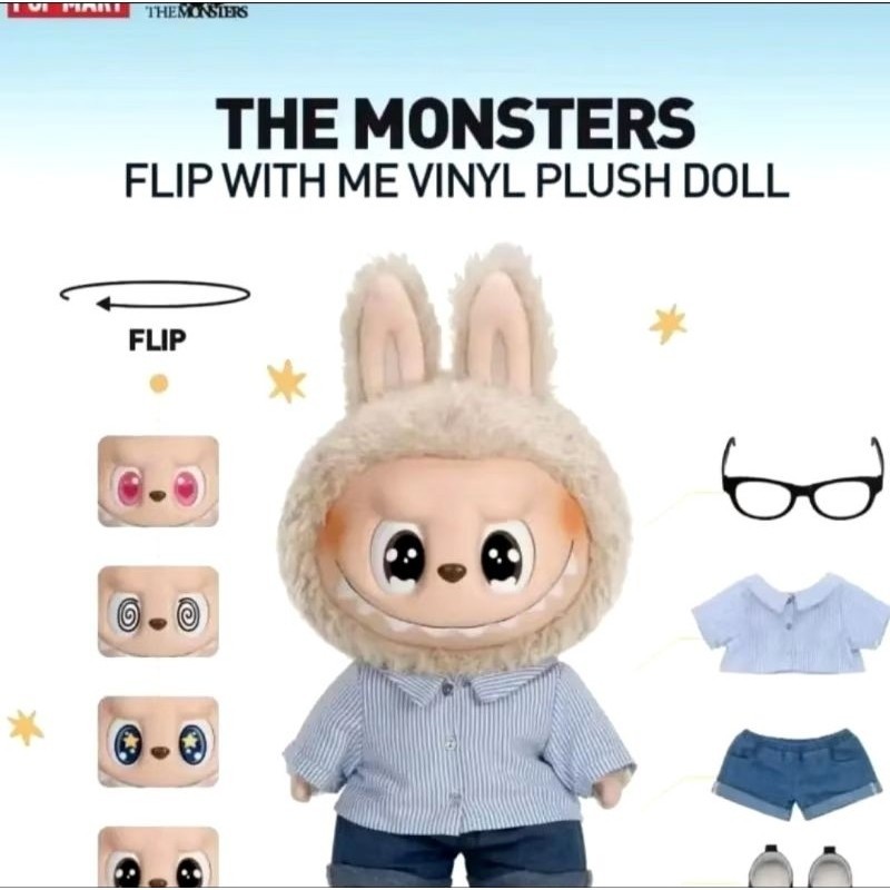 Jual LABUBU THE MONSTERS FLIP WITH ME VINYL PLUSH DOLL 40CM LISA ...