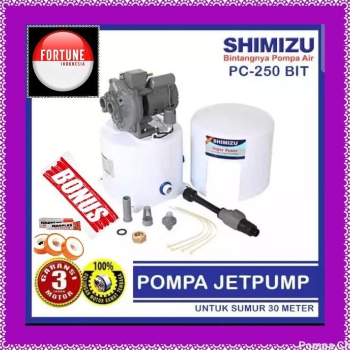 Jual Mesin Pompa Air Jet Pump Shimizu Pc 250 Bit Watt Ori Garansi Resmi Pc250Bit Sumur Dalam 30 ...
