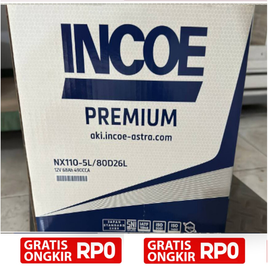Jual Aki Incoe Premium NX110-5L / 80D26L Original Asli 100% | Shopee ...