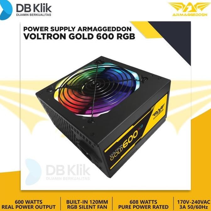 Jual Power Supply PSU Armaggeddon Voltron Gold 600 RGB 80+ 600 Watt | Shopee Indonesia