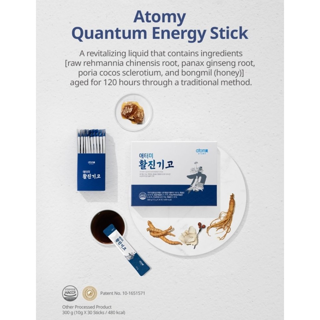 Jual Atomy Quantum Energy Stick Hwal Jin Gi Go Herbal Panjang Umur ...