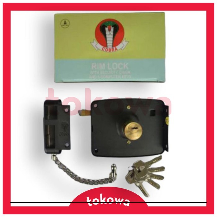 Jual Kunci Pintu Pagar Otomatis Cobra Hitam / Rim Lock Rantai | Shopee ...