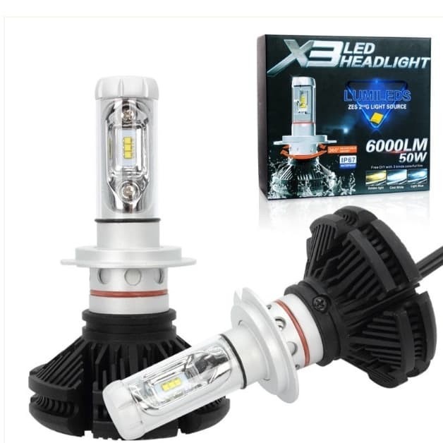 Jual Lampu Head Lamp Turbo Led X3 Seri H11 H4 3 Warna New Brio | Shopee ...