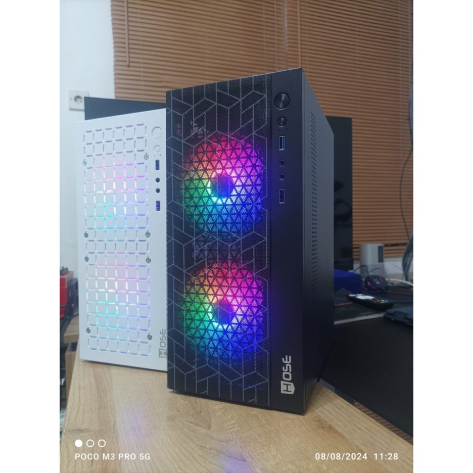 Jual Casing PC Gaming Hose Orion Black Free 2Fan RGB Include PSU 380w ...