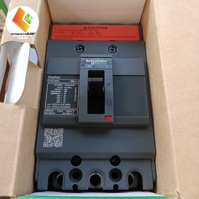 Jual Mccb Ezc100H 3P 15A 20A 30A 40A 50A 63A 80A 100A Schneider Original | Shopee Indonesia