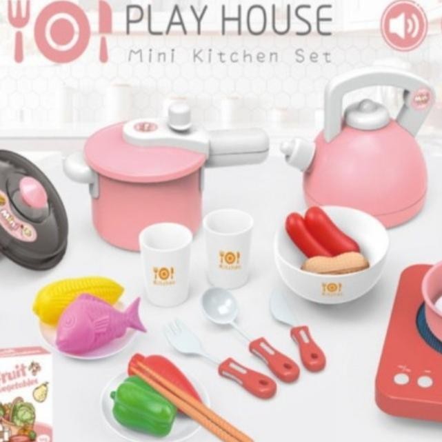 Jual Kitchen Set Playset PINK H336A Mainan anak masak masakan Pretend ...