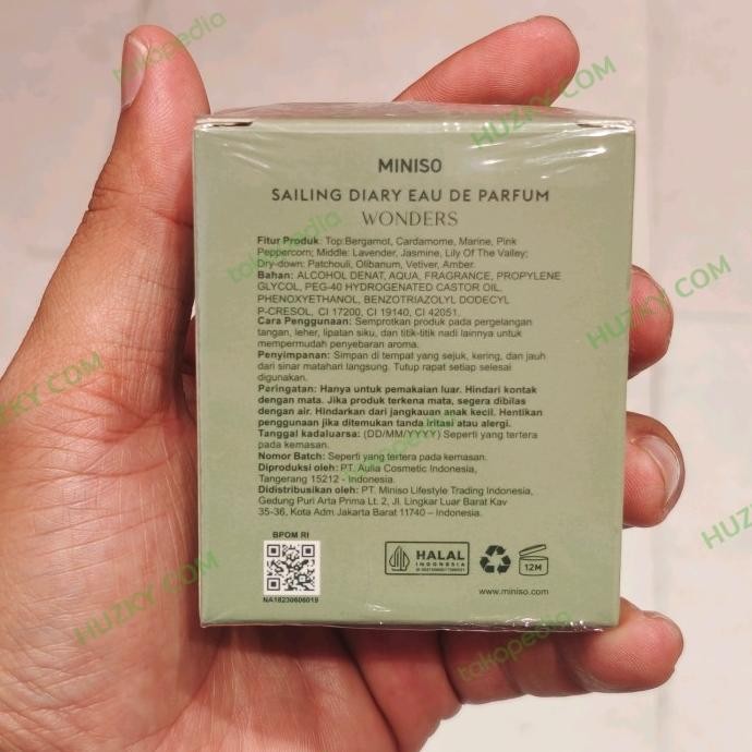 Jual MINISO Parfum EDP Cowok SAILING DIARY Series WONDERS / VOYAGE 25ml ...