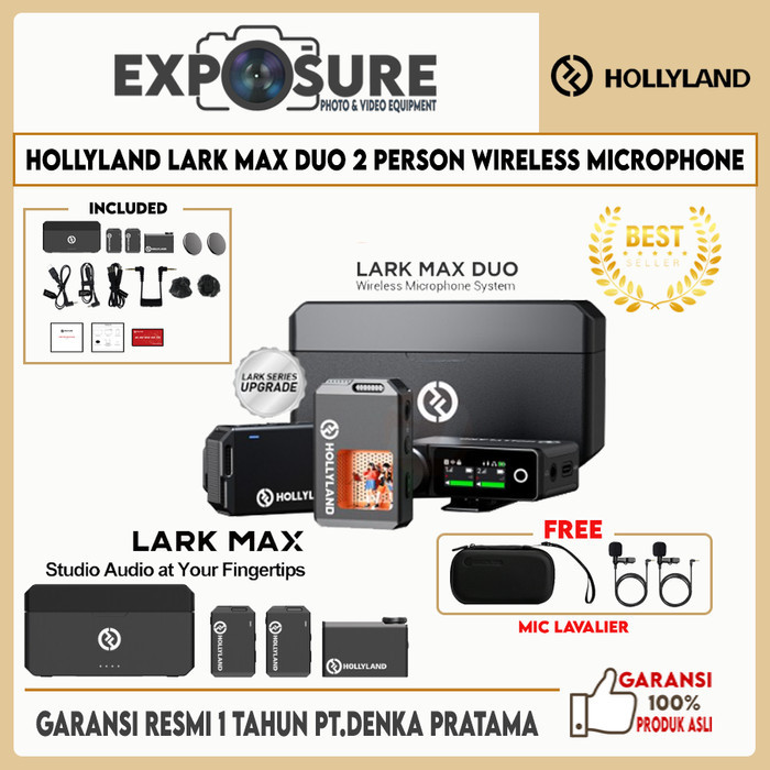 Jual Hollyland LARK MAX Duo 2 Person Wireless Microphone System - RESMI | Shopee Indonesia