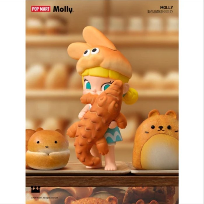 Jual pop mart molly carb lover - molly yummy breadshoes,waffle,molly ...