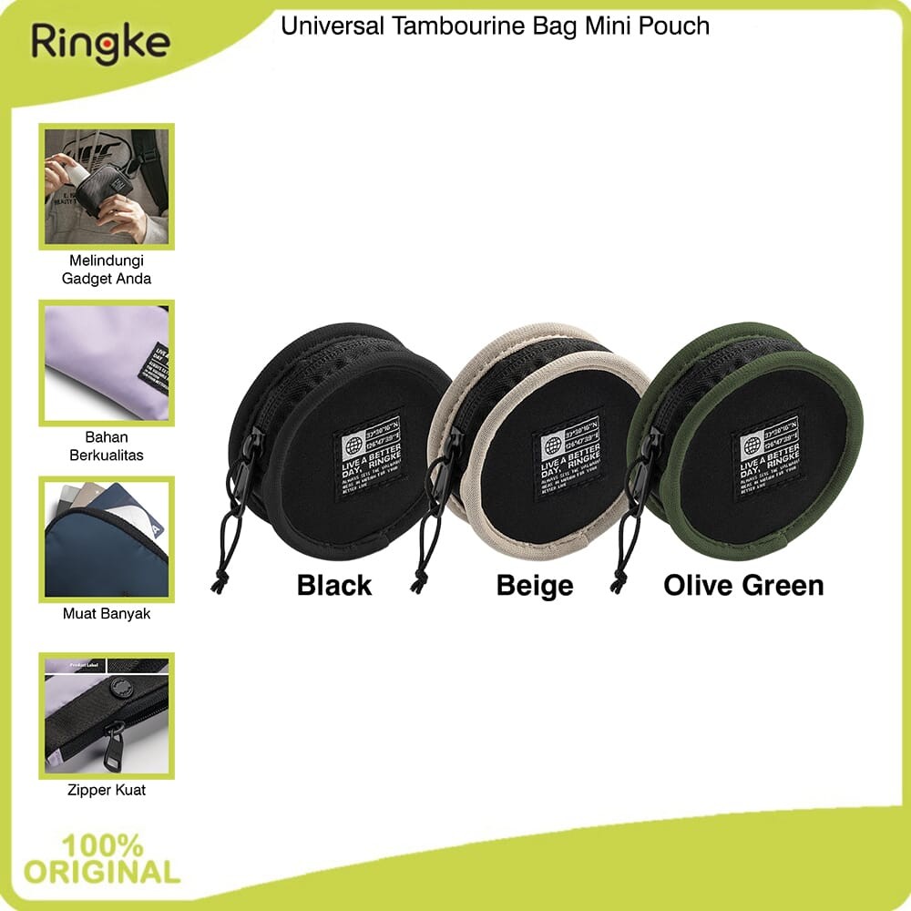 Jual Ringke Universal Tambourine Bag Mini Pouch Tempat Earphone Casing ...