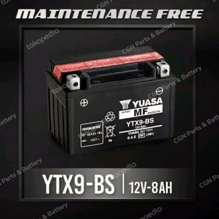 Jual Aki Motor Kwsk Ninja 250, Yamaha Majesty, Minerva 250 Yuasa Mf Ytx9-Bs | Shopee Indonesia