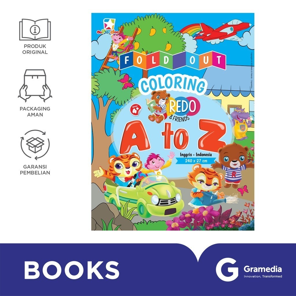Jual Buku Opredo Fold Out Coloring Redo & Friends A To Z | Shopee Indonesia
