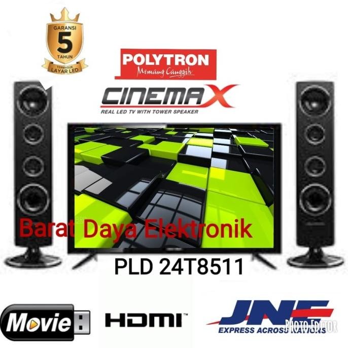 Jual Polytron Tv Led 24 Inch - Pld24T8511 + Speaker Tower Garansi 5 ...