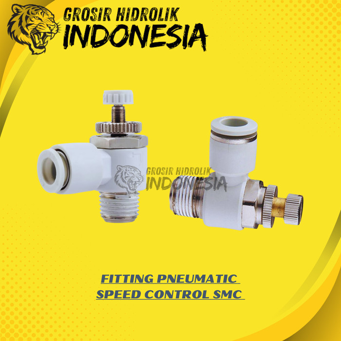 Jual AS2201F-01-10 FITTING SPEED CONTROL SIP LOCK PNEUMATIC SELANG 10MM DRAT 1/8 INCH SMC ...