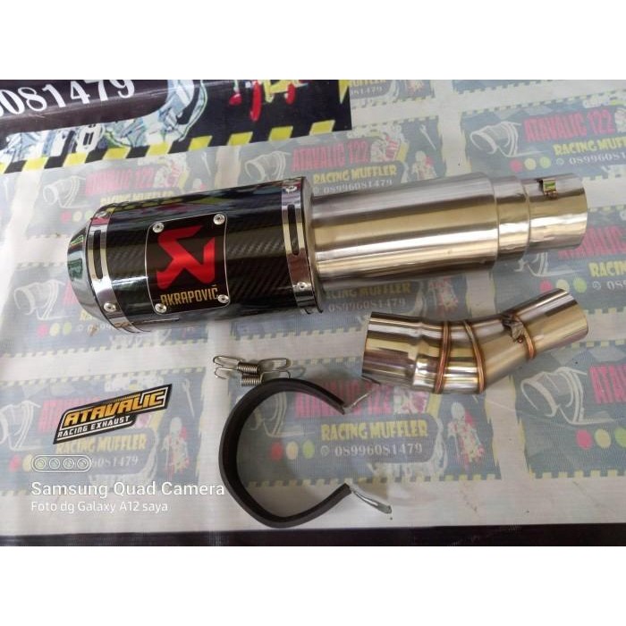 Jual knalpot racing akrapovic gp m1 +slipon ninja250fi cbr250rr R25 MT25 z250 cbr250r cbu ...