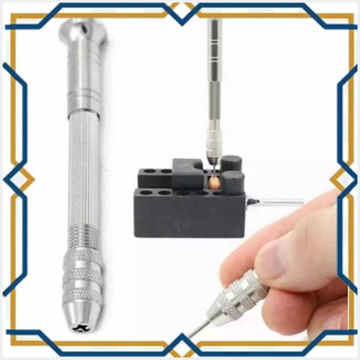 Jual [HAR] BOR MANUAL TANGAN MINI HAND MICRO DRILL PCB SET MATA BOR 10 ...