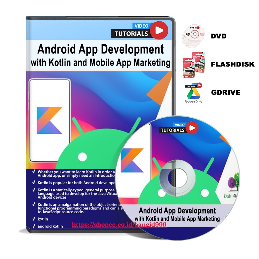 Jual Video Tutorial Android App Development With Kotlin And Mobile App Marketing | Shopee Indonesia