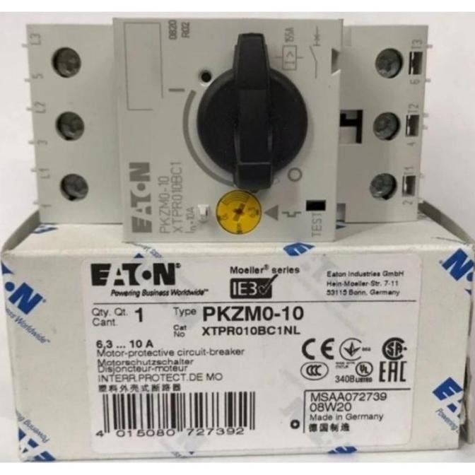 Jual EATON Moeller PKZM0-10 Motor protection circuit breaker 6,3-10A ...