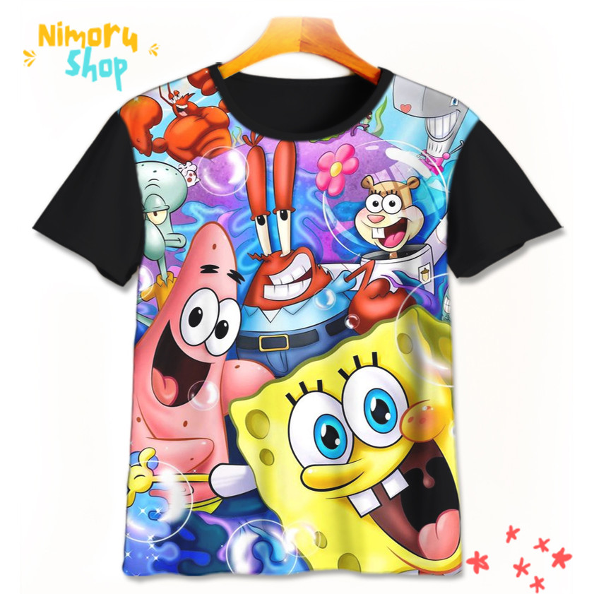 Jual Baju Kaos Anak 3D Spongebob-1-designWD Spongebob Squarepants ...