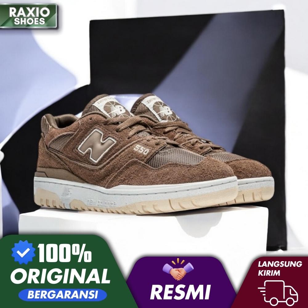 Jual Sepatu Sneakers New Balance 550 Brown Suede White BB550PHA ...