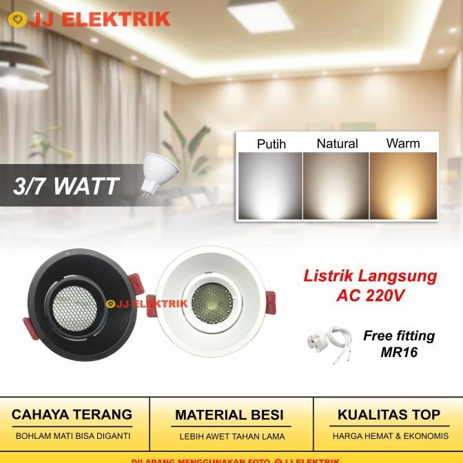 Jual Kap Lampu Downlight MR16 Sorot Plafon Halogen Spotlight LED MR 16 Hcom | Shopee Indonesia