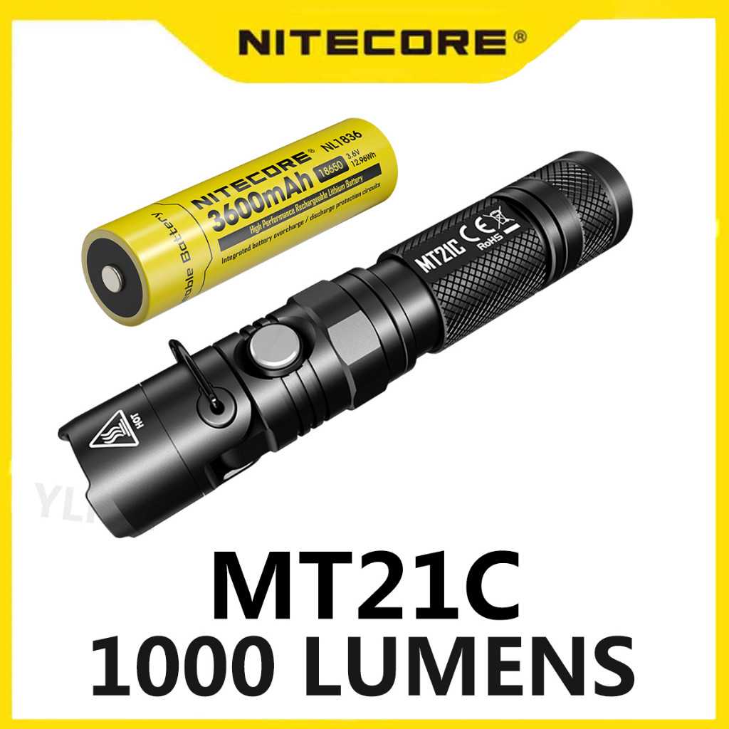 Jual Senter NITECORE MT21C CREE XP-L HD V6 Maks 1000 Lumen 90 Derajat ...