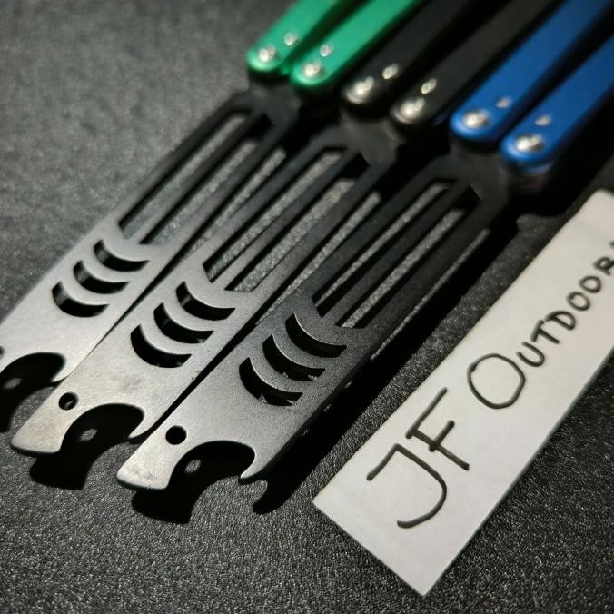 Jual Balisong Monoblock D2 Shark Pro Trainer Rounded Freestyle Grip ...