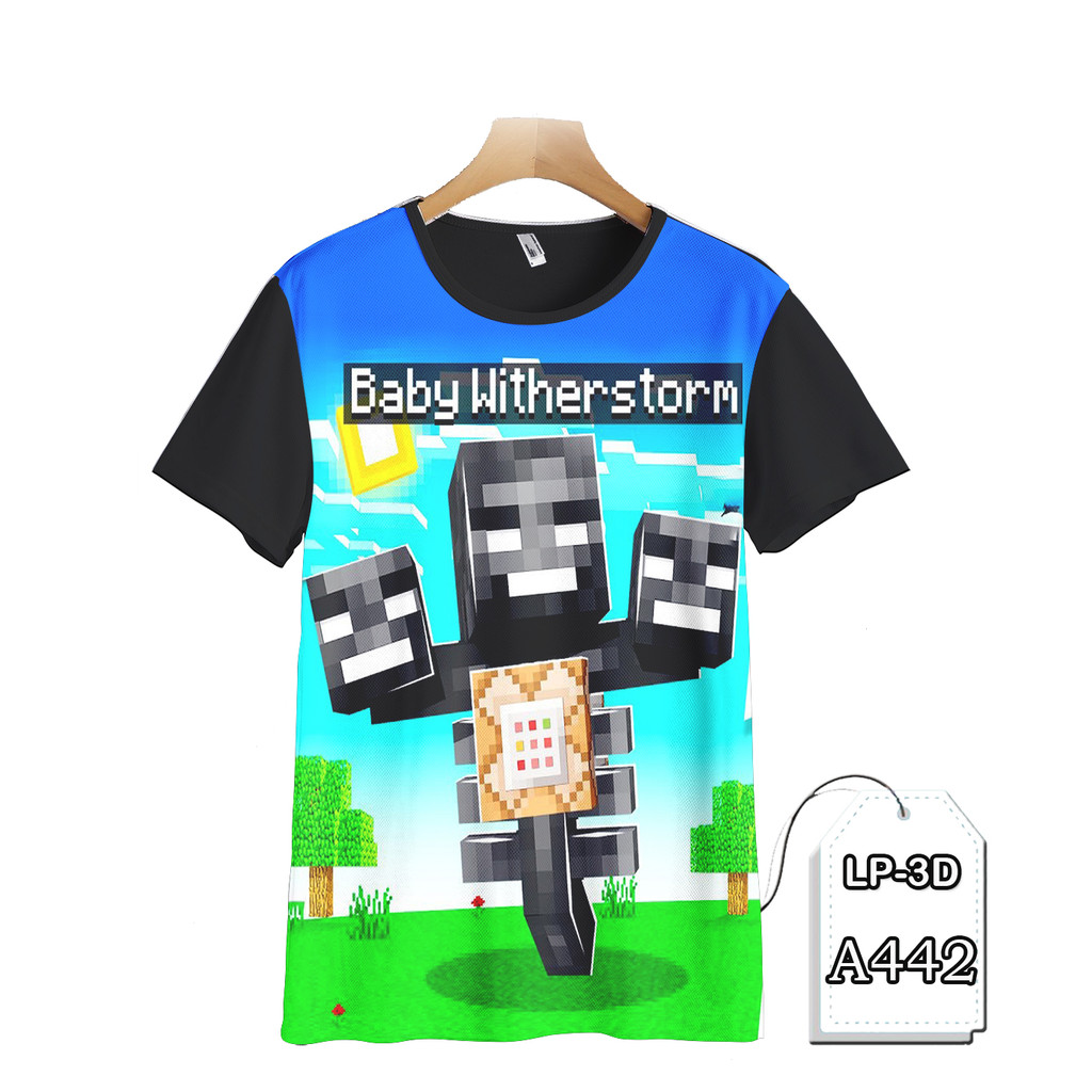 Jual Kaos Wither Storm Minecraft Baju Anak dan Dewasa Printing 3D ...