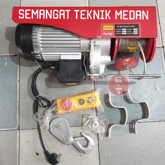 Jual ELECTRIC CHAIN HOIST KATROL LISTRIK MINI SLING 1000kg 1 ton DOMAX ...