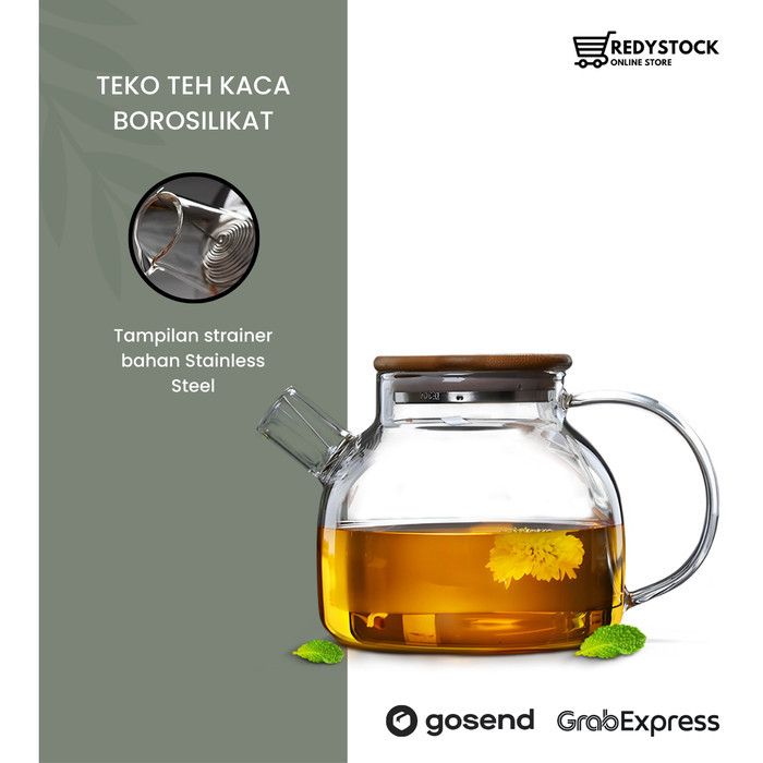 Jual Tea Pot Glass Infuser 1000Ml Teko Teh Kaca Tutup Bambu - Gbwp30001 ...