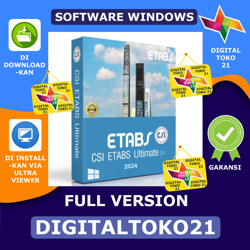 Jual [Diinstallkan] CSI ETABS Ultimate 22.4.0.3843 Full Version ...