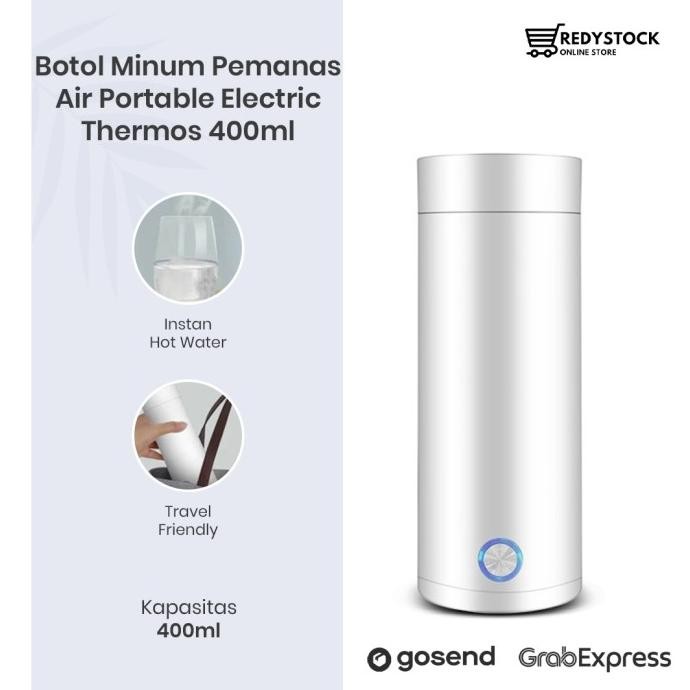 Jual Tumbler Botol Minum Pemanas Air Portable Electric Thermos 400ml HC ...