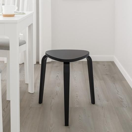 Jual Bangku Kayu KRE Minimalis Sudut Segitiga Kokoh 45cm Original_Hitam ...