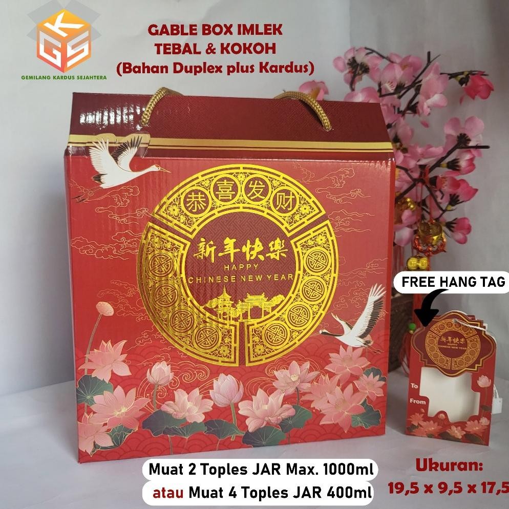 Jual 10pcs Box Hampers Imlek | ukuran 2 Jar | Ukuran 4 Jar 250ml | Box ...