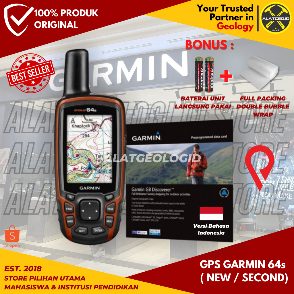 Jual Garmin 64s GPSMAP GPS MAP 64 s Original SECOND / NEW Survey ...