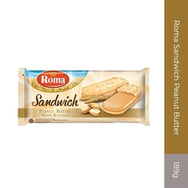 Jual ROMA SANDWICH PEANUT BUTTER 189G | Shopee Indonesia