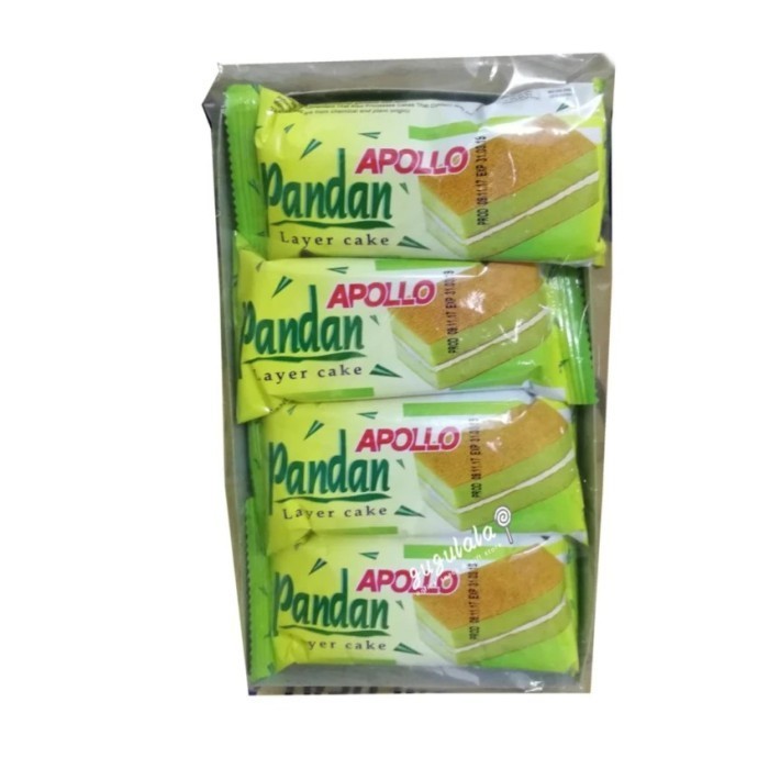 Jual APOLLO LAYER CAKE PANDAN KTK ISI 8S (18G) | Shopee Indonesia