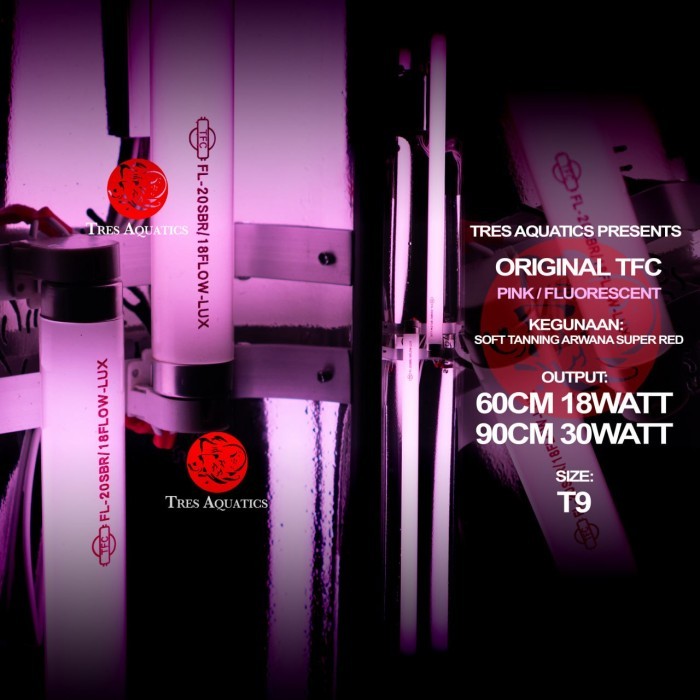 Jual Lampu TFC ( 20w ) Soft Tanning 120cm Arwana Super Red dan Cover ...