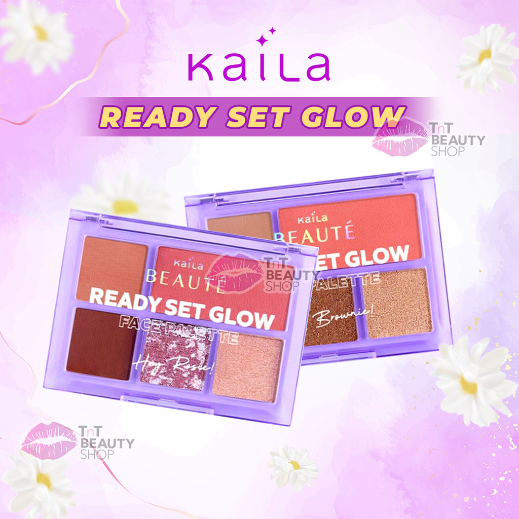 Jual KAILA BEAUTE Ready Set Glow Face Palette - 5in1 Eyeshadow Blush ...