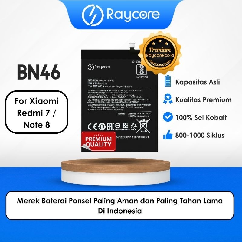 Jual Raycore - Baterai BN46 FOR REDMI 7 / REDMI NOTE 8 | Shopee Indonesia
