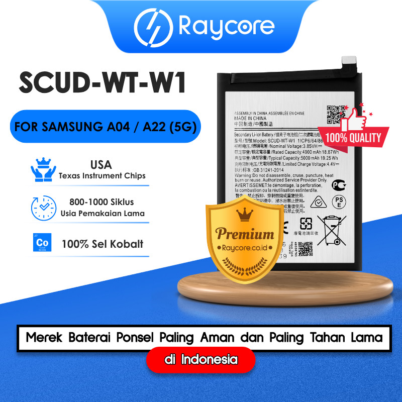 Jual Raycore - Baterai SCUD-WT-W1 FOR SAMSUNG GALAXI A04 / A22 ( 5G ...