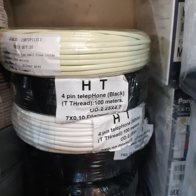 Jual kabel rosette telepon panjang 100 meter | Shopee Indonesia