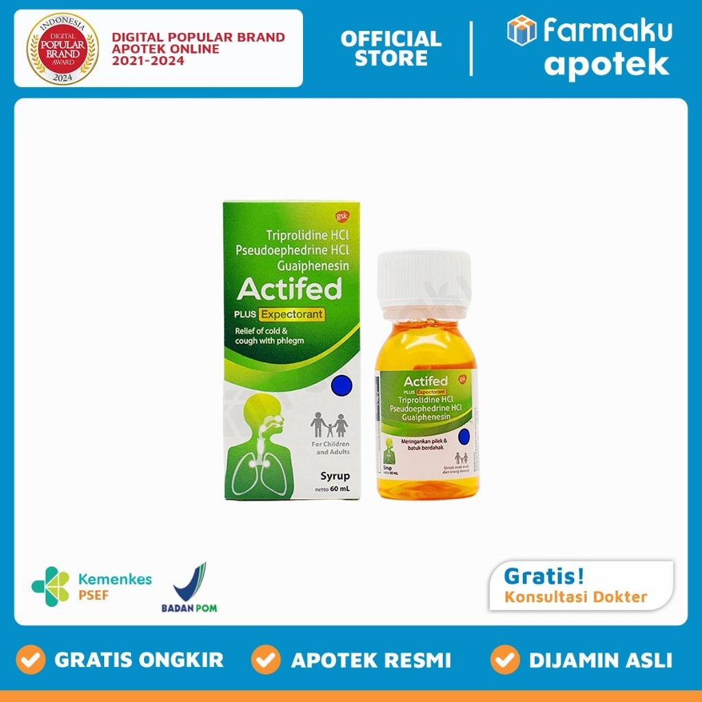 Jual Actifed Plus (Hijau) Syrup 60 ml - TMG | Shopee Indonesia
