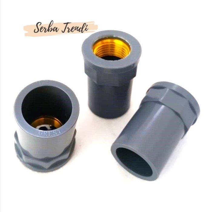 Jual SDD Sock Drat Dalam Kuningan 1/2" Sdd Pvc Pipa Paralon 1/2Inch ...